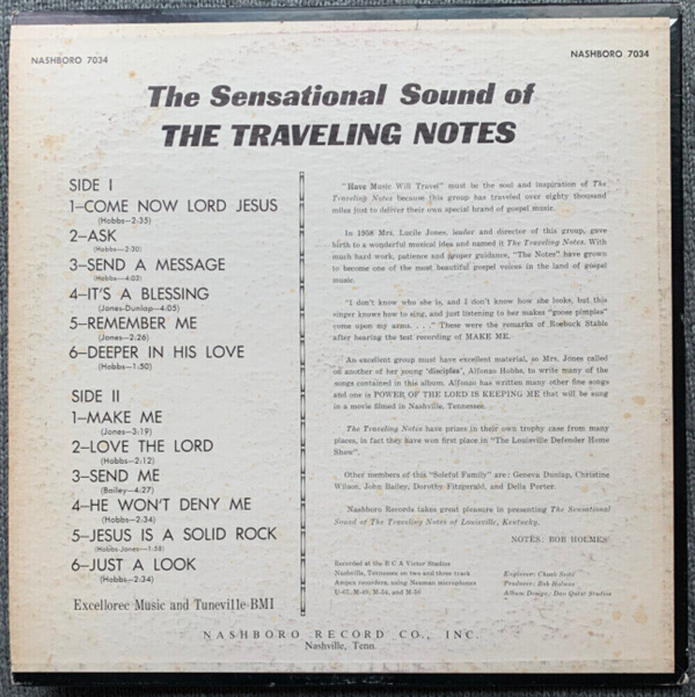 The Sensational Sounds Of The Traveling Notes - Gospel Music Archive