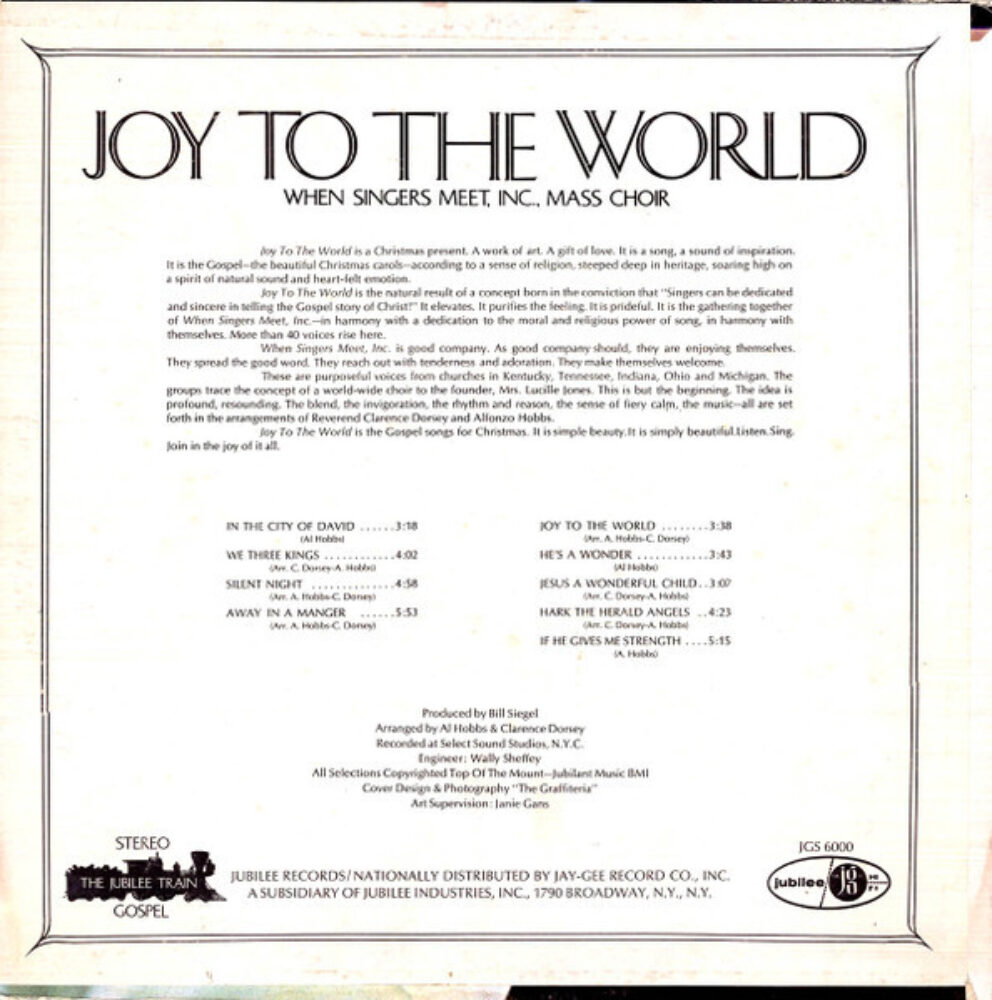 Joy To The World - Gospel Music Archive